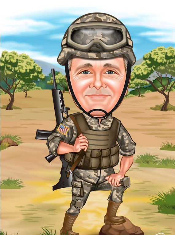 Easy To Draw Cartoon Soldier With Gun