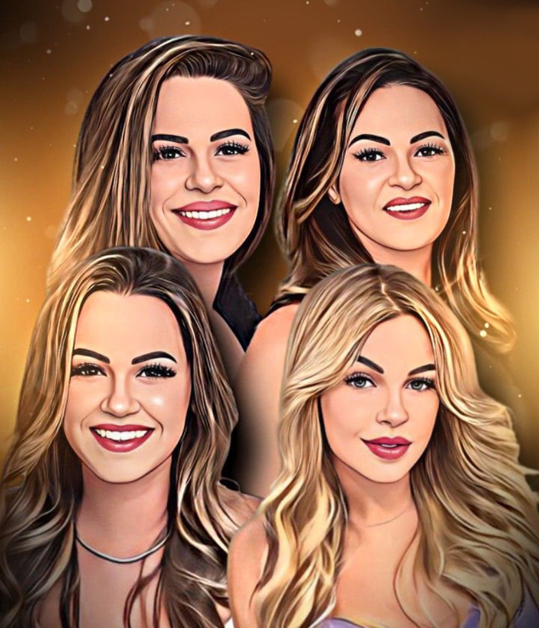 Custom Friends Cartoon, Gifts for Friends, Caricature Portrait ...