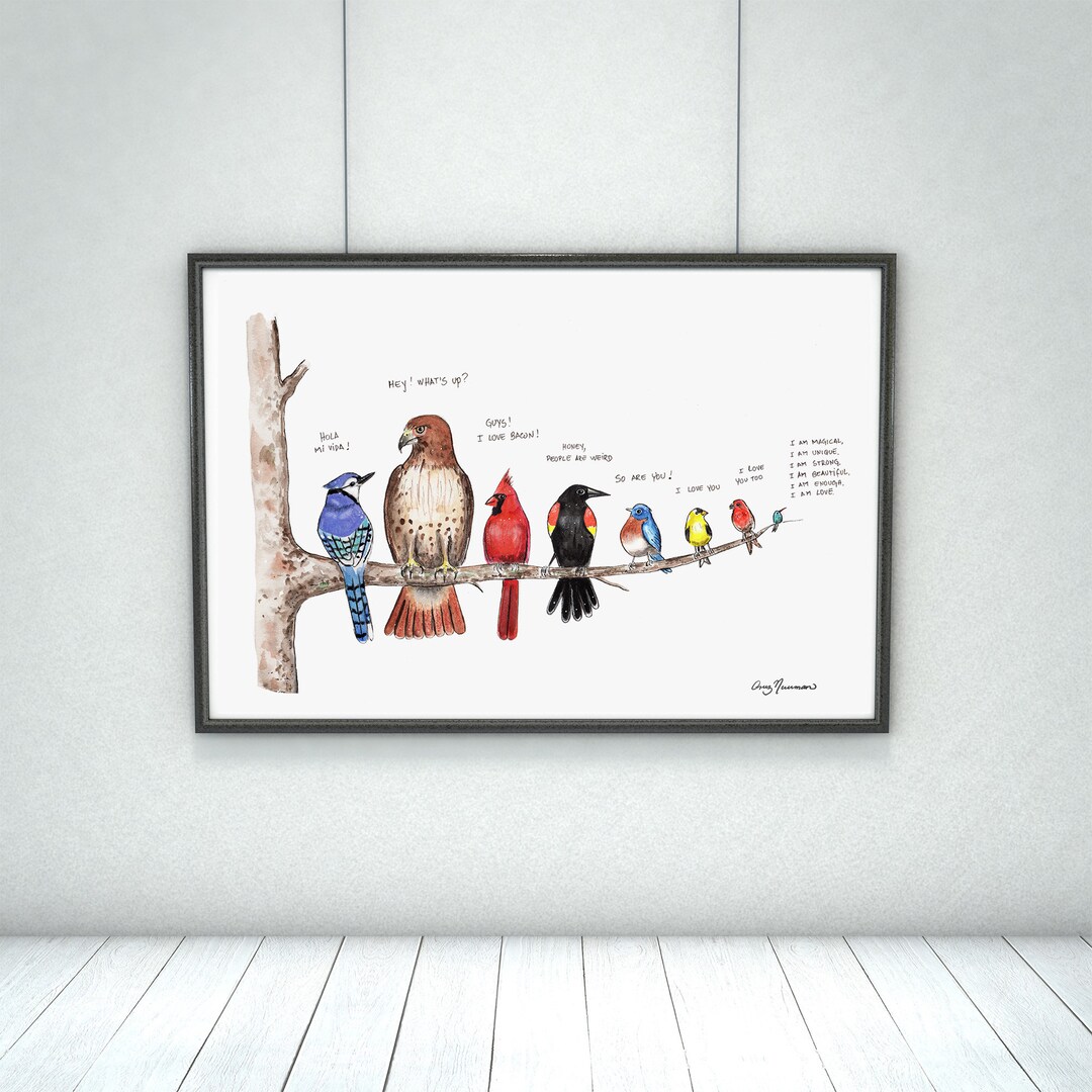 The Uniqueness of Life - Birds Art - Watercolor Birds Watercolor ...