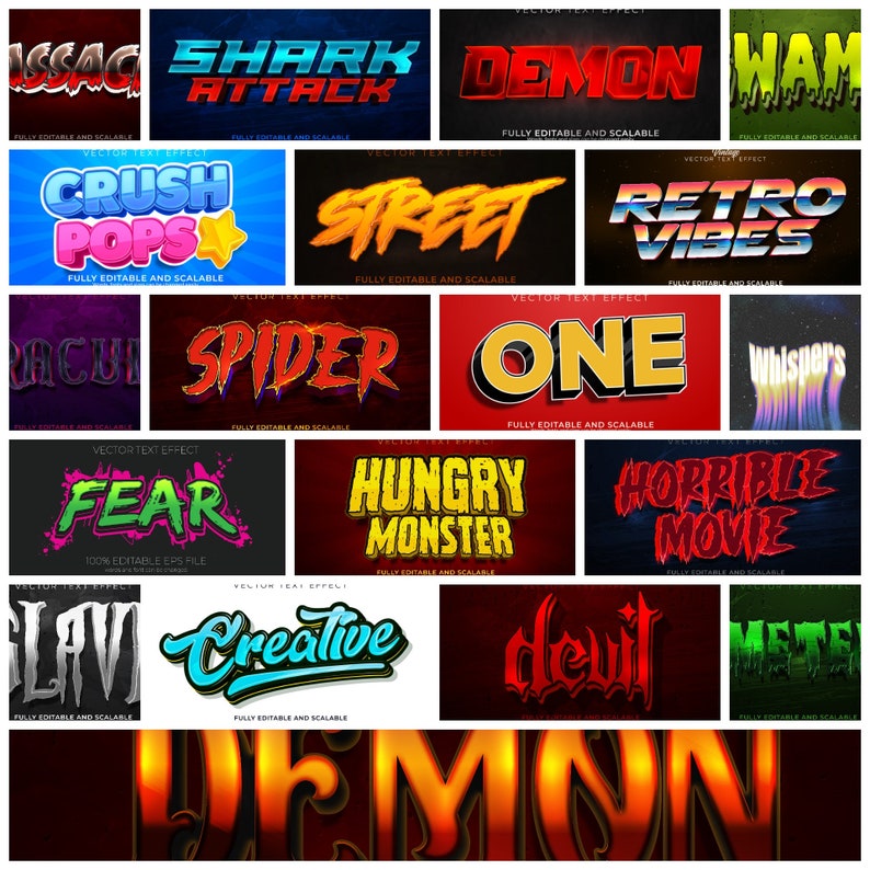 Text Template Alchemist: A Text Effects Generator Bundle - Etsy