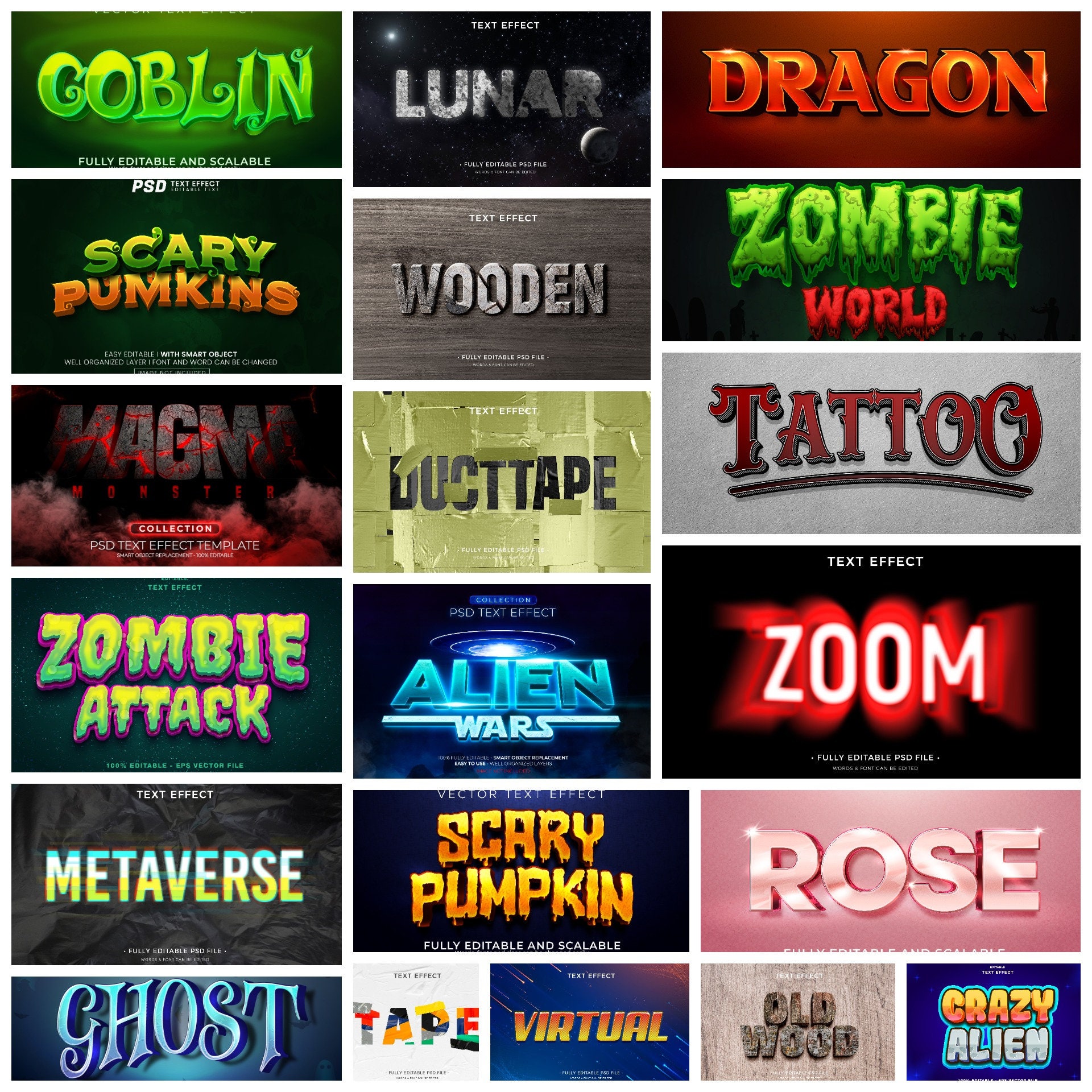 Text Template Alchemist: A Text Effects Generator Bundle - Etsy