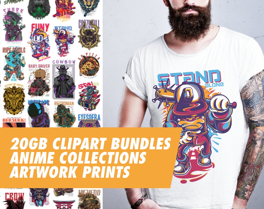 20gb Graphics Bundle - Digital Art Bundle - POD Design Bundle - High ...