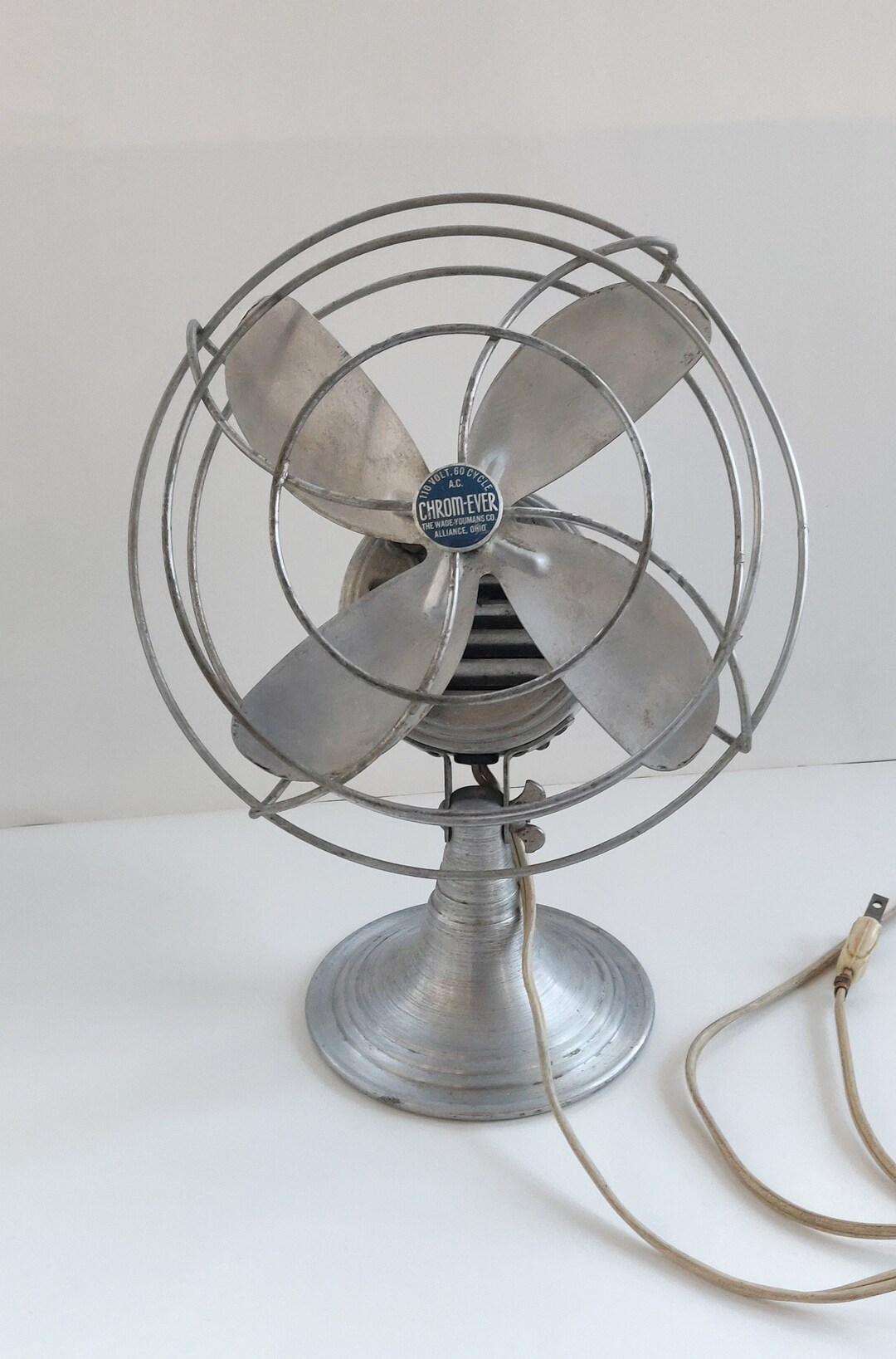 Vintage Chrome-ever Desk Fan - Etsy