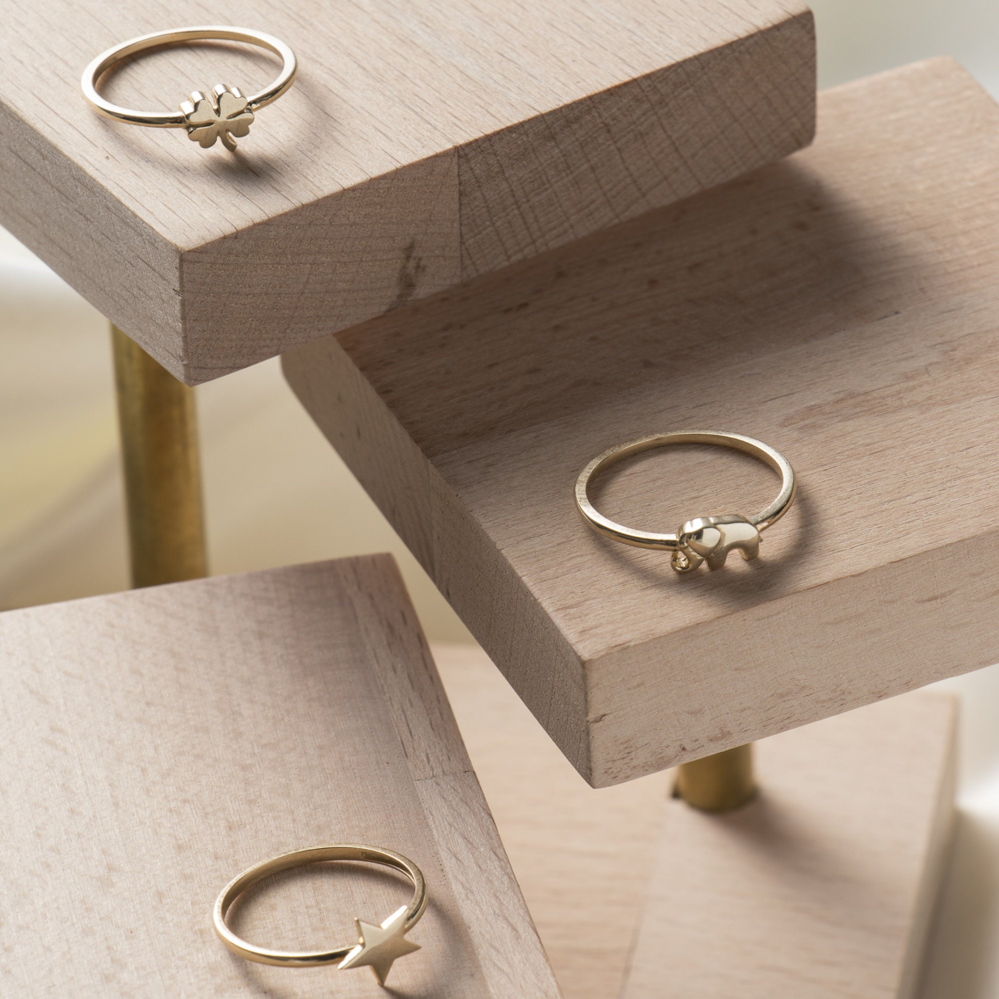 Solid Gold Elephant Ring, 14K Gold Elephant Ring for Women, Luck Ring ...