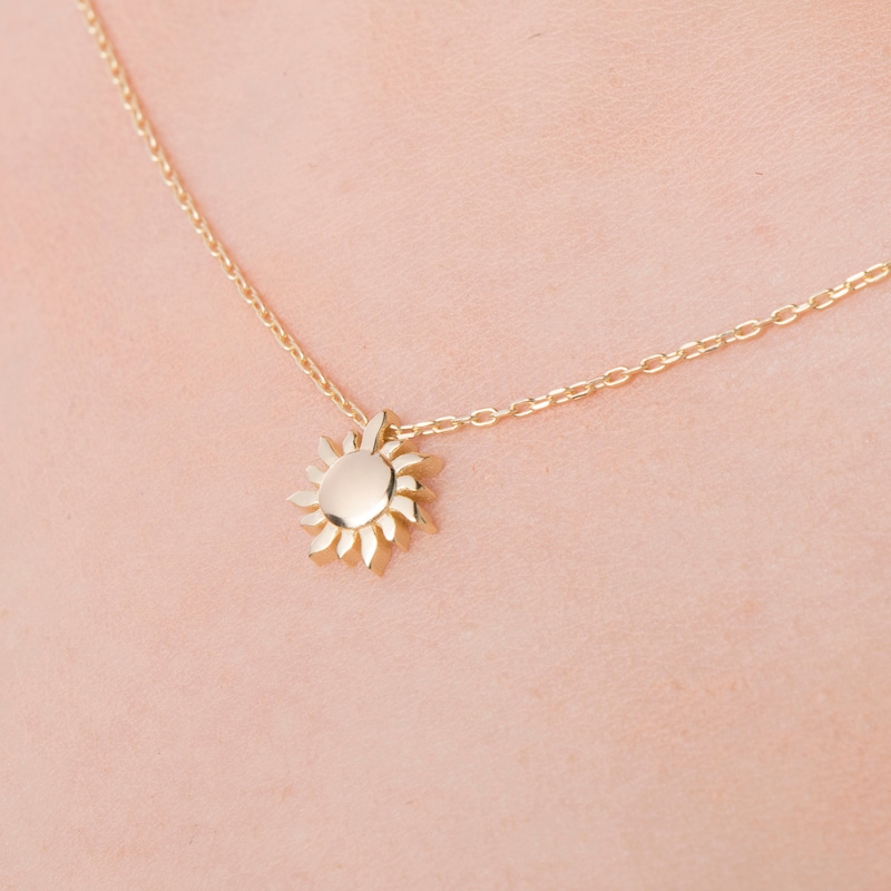 Sun Necklace Gold - Etsy