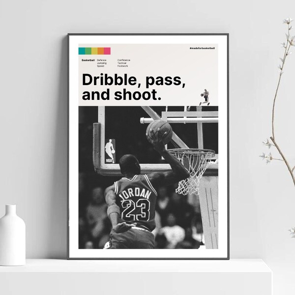 Vintage Basketball Print - Etsy