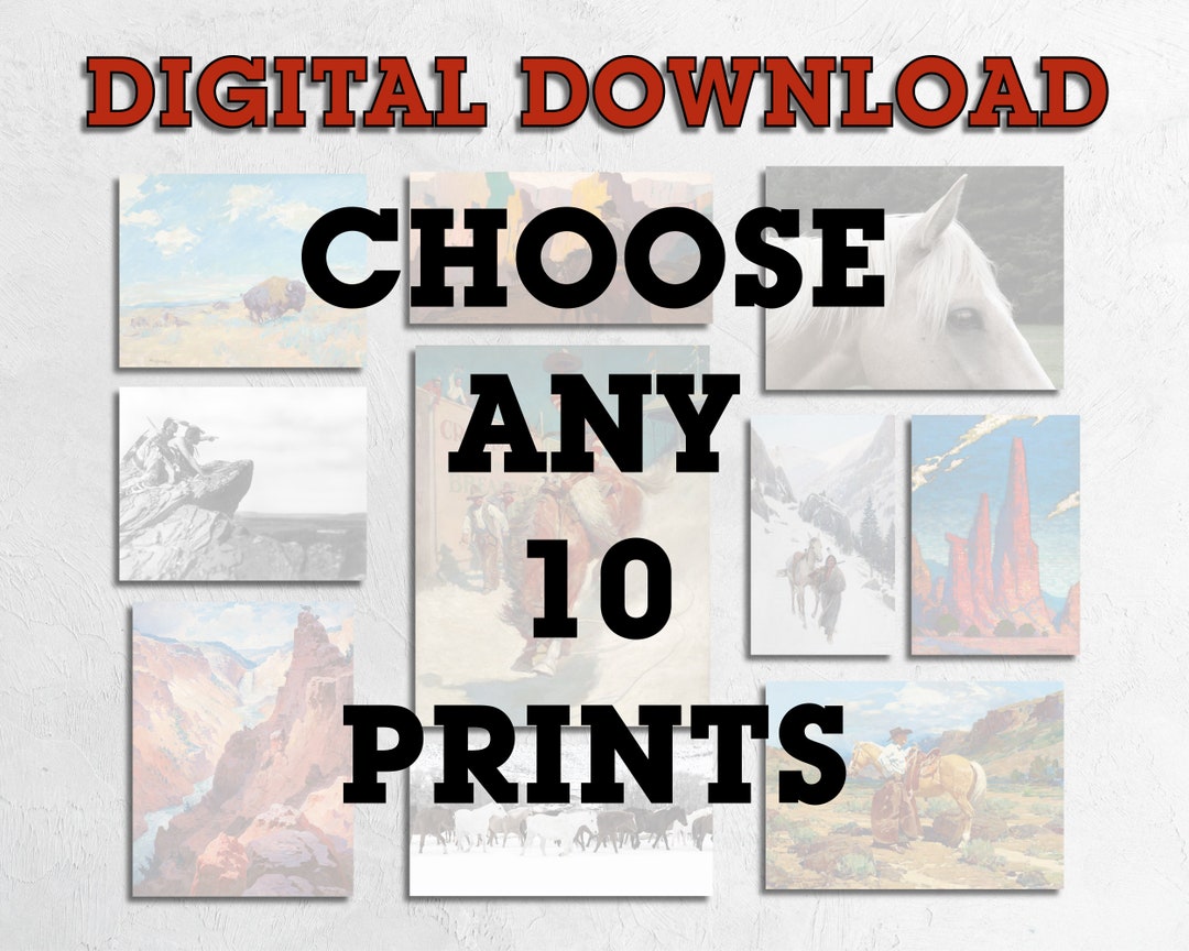 Downloadable Digital Print File for Any 10 Print Designs on Poster ...