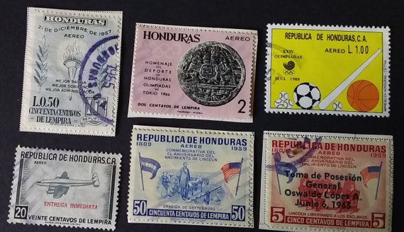 HONDURAS Vintage Used Stamps - Etsy