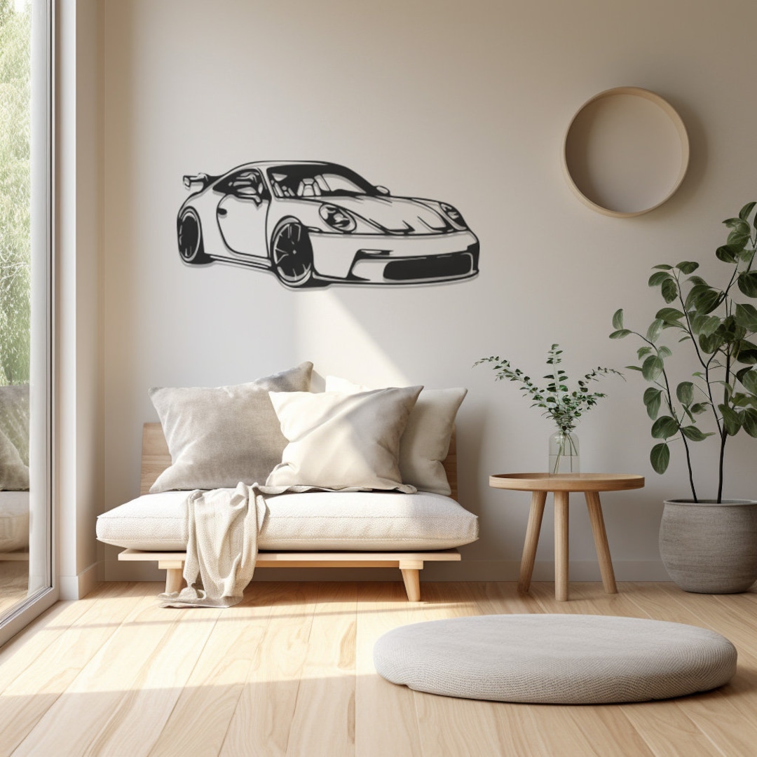 911 Porsche Metal Wall Art, Car Lover Decor, Iconic Sports Car Portrait ...