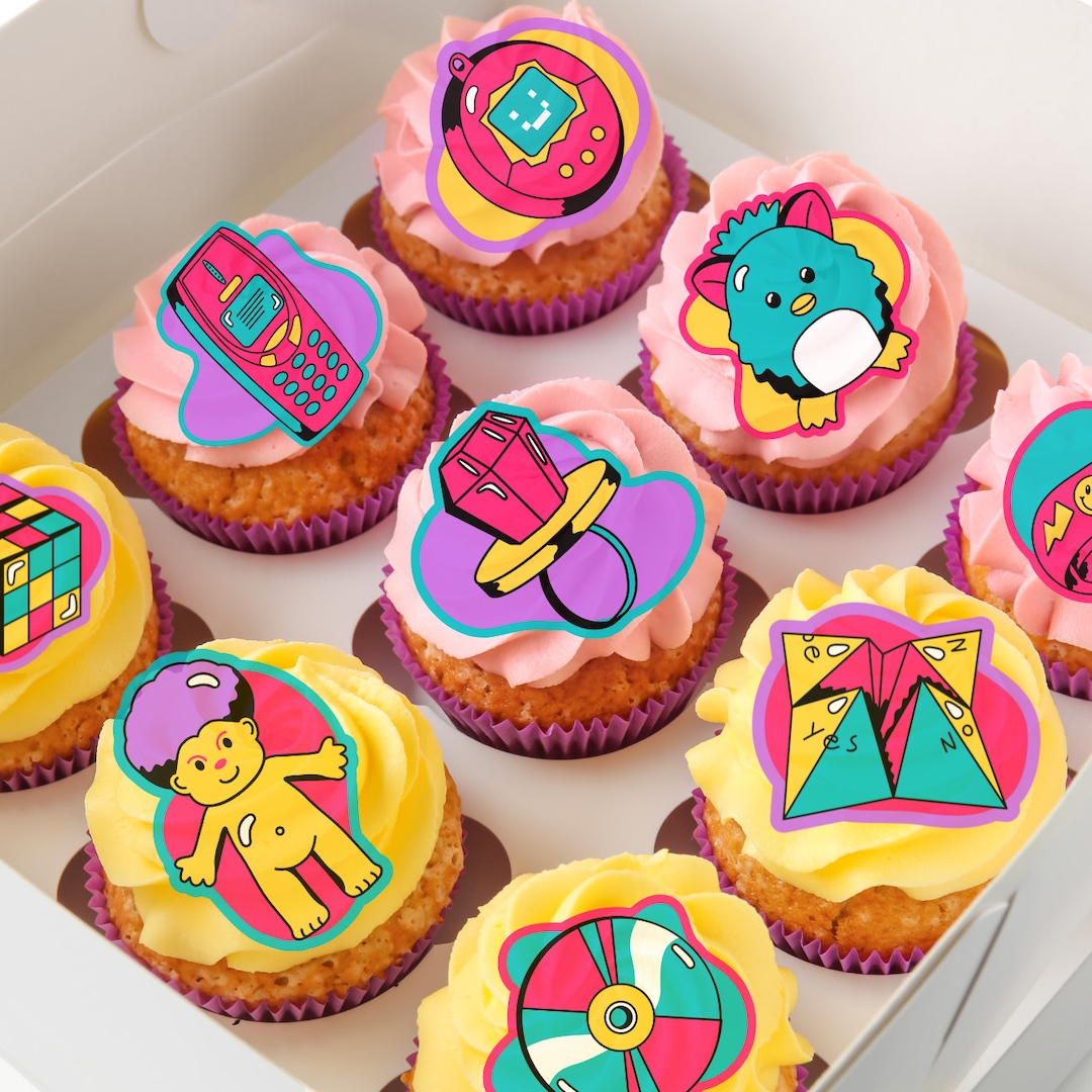 1990s Cake Toppers, 90s Birthday, 90s Cake, Back to the 90s Theme ...