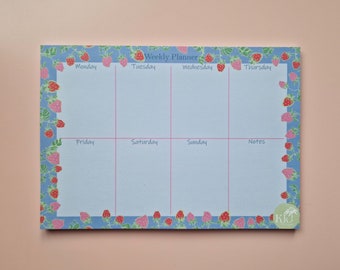 Strawberry Weekly Planner - Etsy