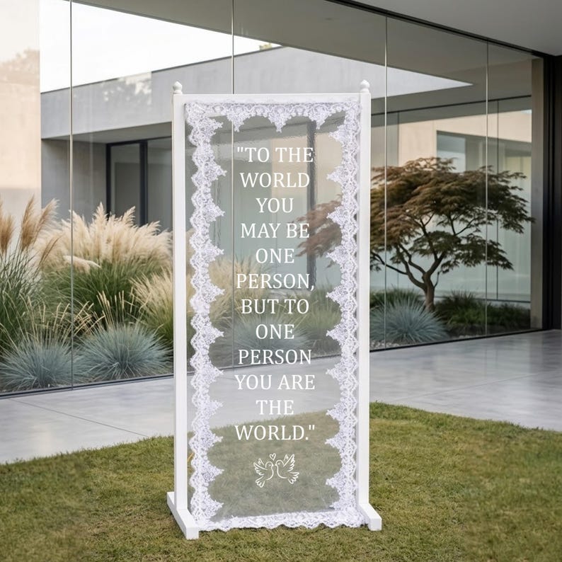 Custom Lace Wedding Sign, Romantic Quote Tapestry Backdrop - Etsy