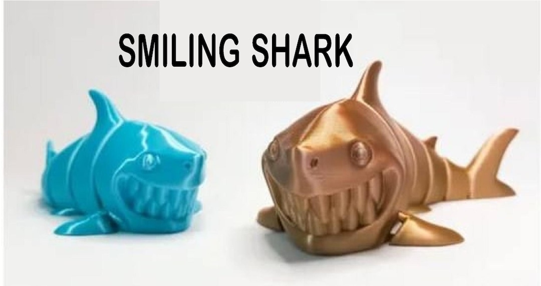 Smiling Shark Articulated Fidget Toy Stl Files - Etsy