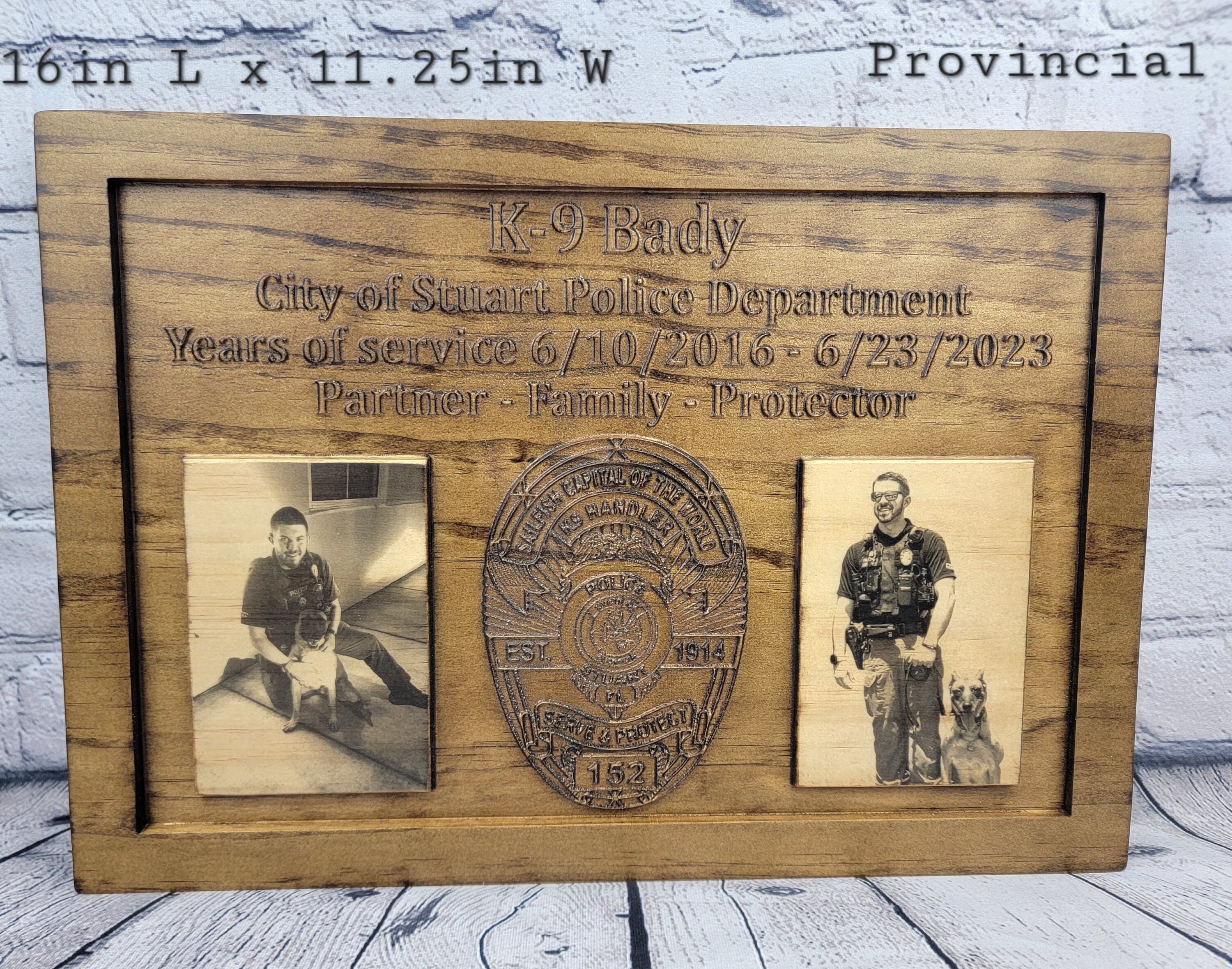 Customizable Law Enforcement Memorial Plaque With Photos - Etsy