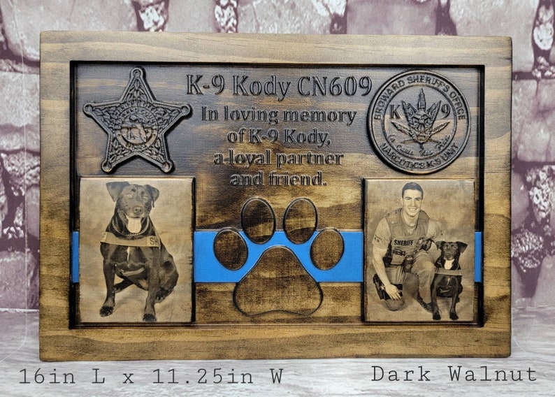 Customizable K9 and Handler Police Officer Law Enforcement Memorial ...