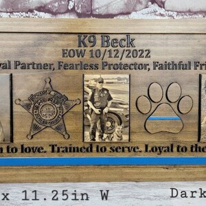 Customizable K9 and Handler Police Officer Law Enforcement Memorial ...