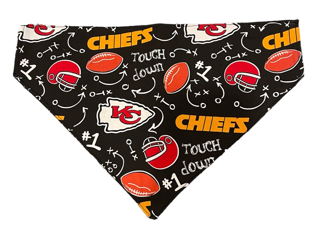 Bandana, Reversible, Dog, Over the Collar, Football Kansas City Chiefs ...