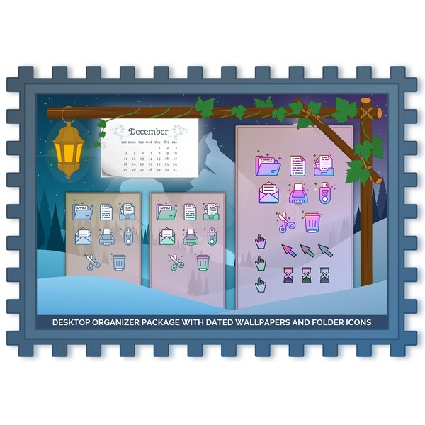 Aurora Desktop Wallpaper Organizer - Etsy