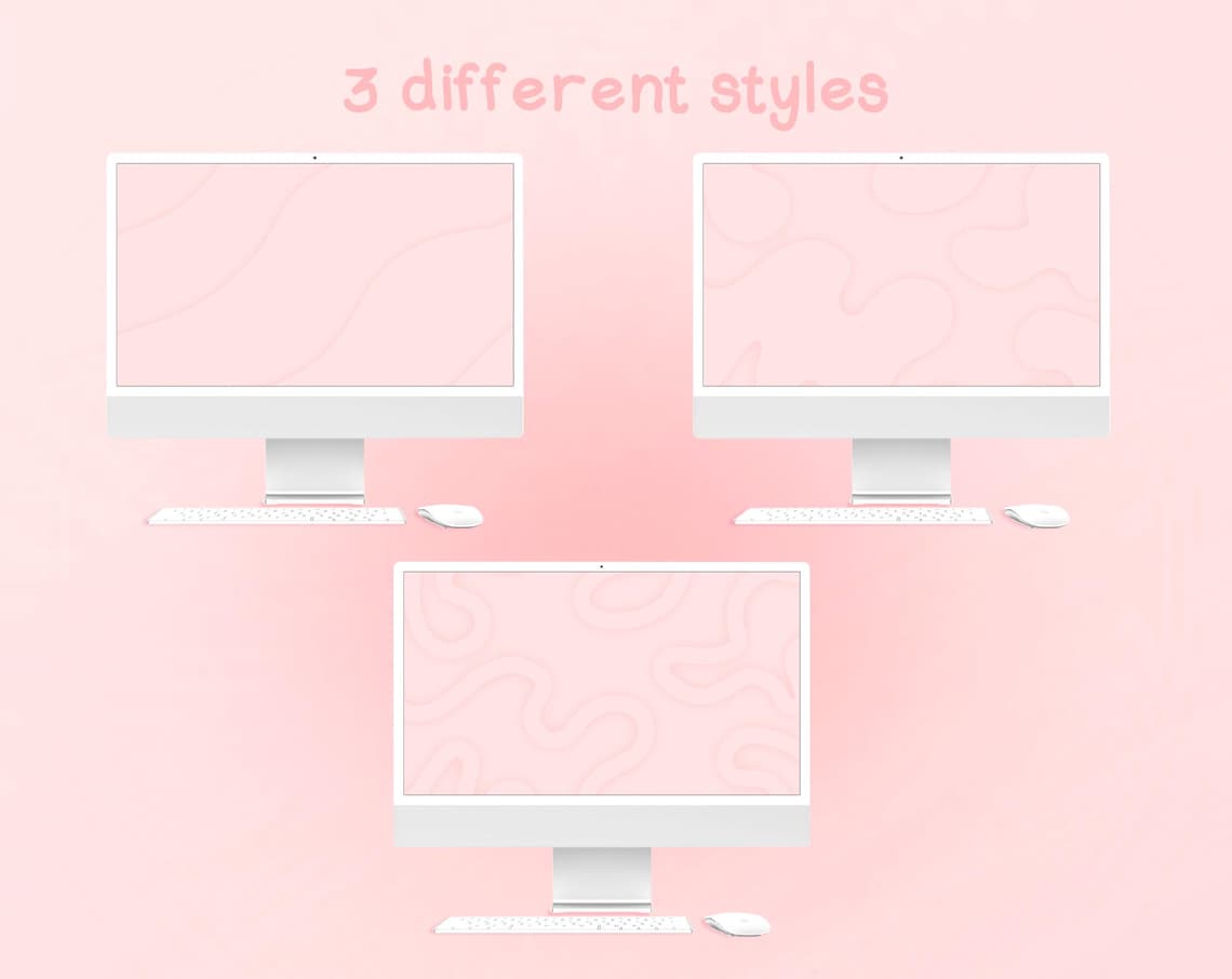 Cute Pink || Digital Wallpapers 3 Styles for Every Device Wallpapers ...