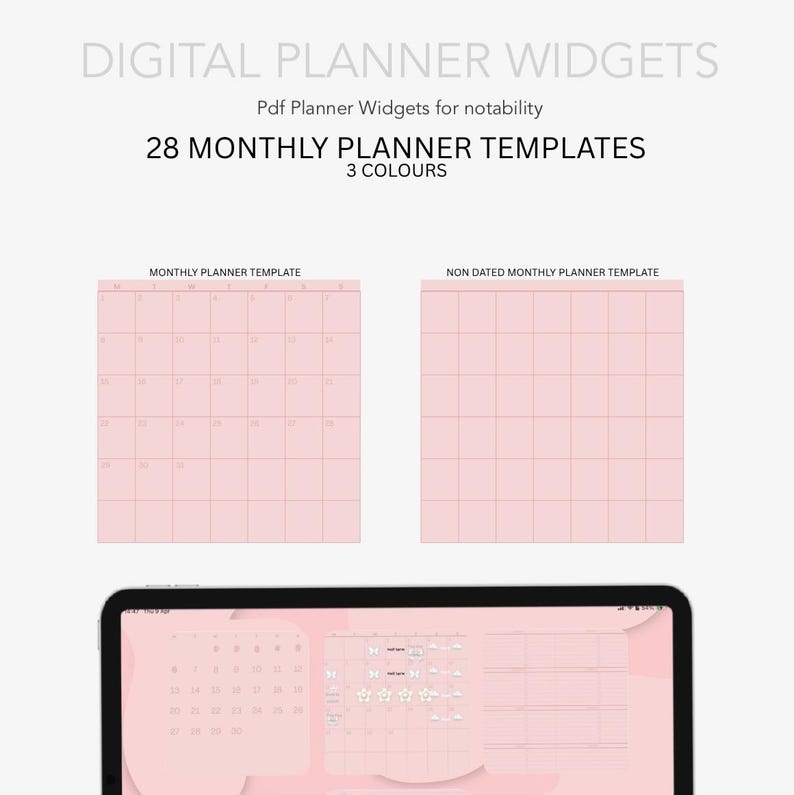 Notability Digital Planner Widgets | Pastel Minimalist IOS Theme Pack ...