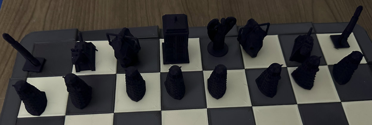 Doctor Who Chess Including Glow in the Dark Blue - Etsy