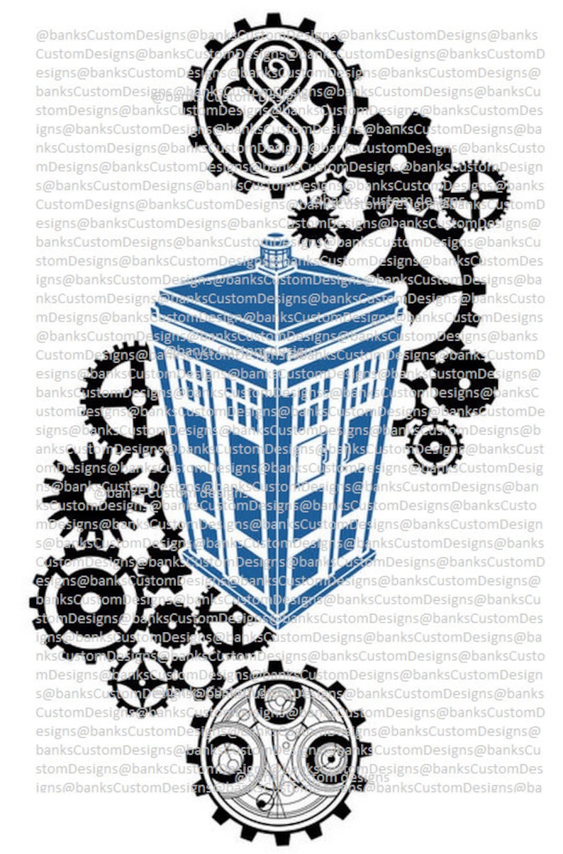 Tardis and Gears SVG - Etsy UK