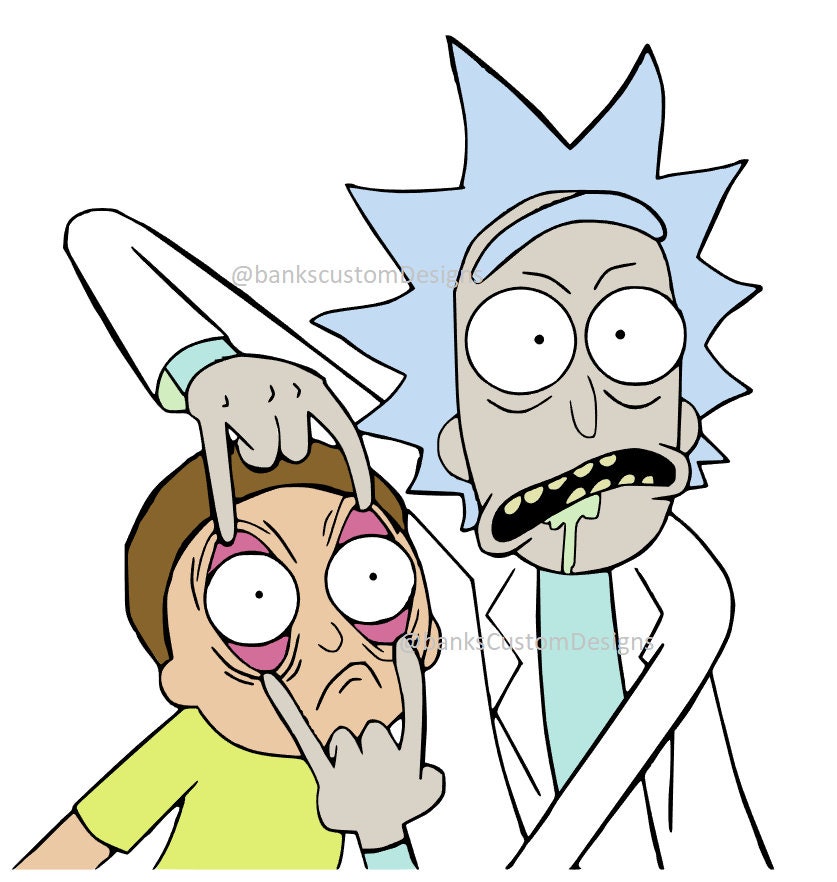 Rick and Morty Staring Svg - Etsy