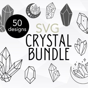 Crystal SVG Bundle - 50 DESIGNS! | Crystals for Crafts, Scrapbooking ...