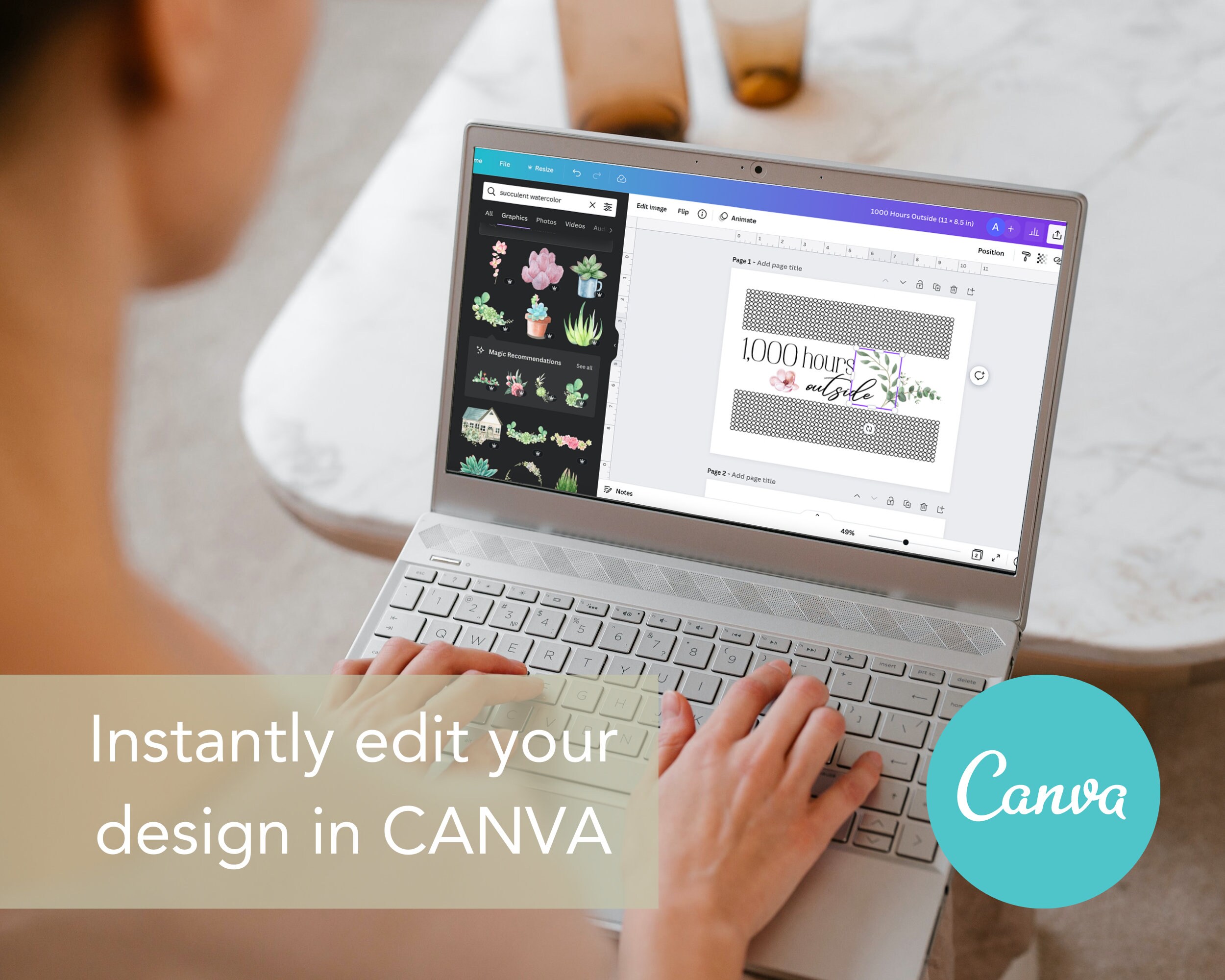 1000 Hours Outside Tracker Template - Digital Outdoor Activity Tracker ...