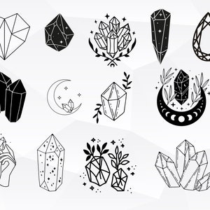 Crystal SVG Bundle - 50 DESIGNS! | Crystals for Crafts, Scrapbooking ...