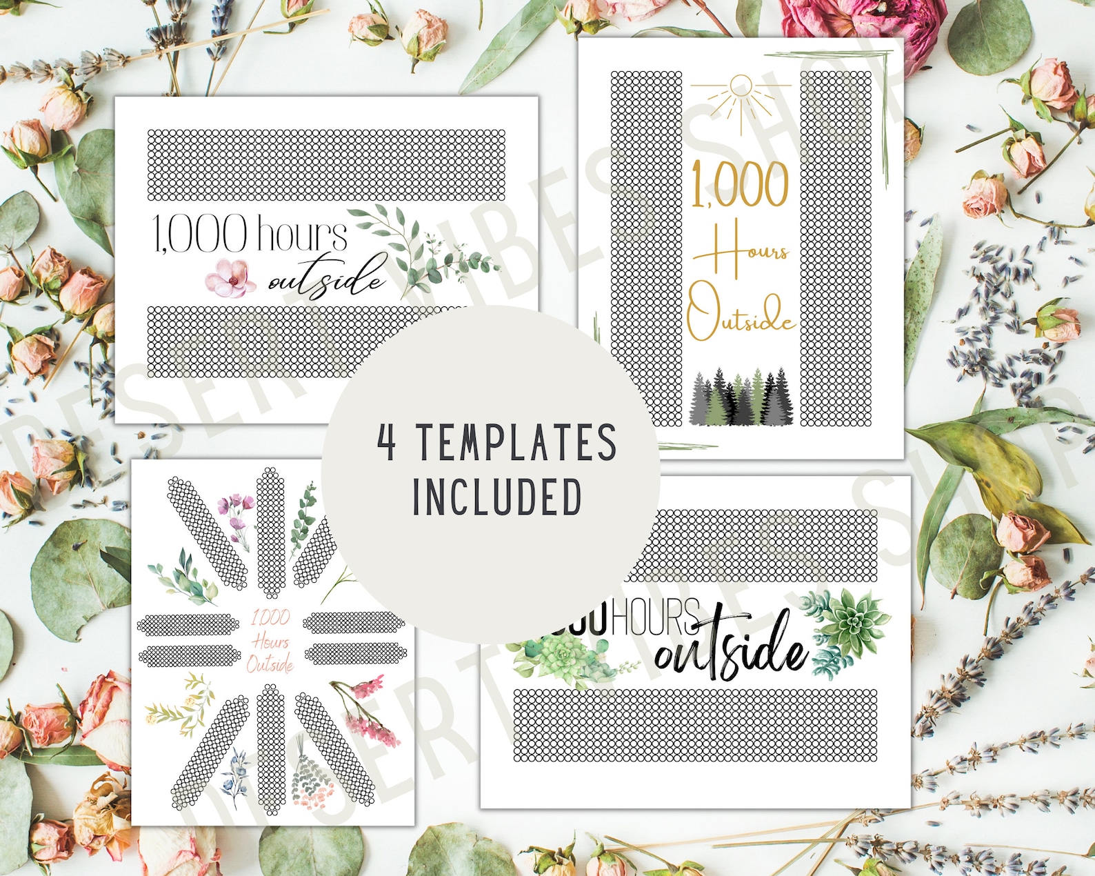 1000 Hours Outside Tracker Template - Digital Outdoor Activity Tracker ...