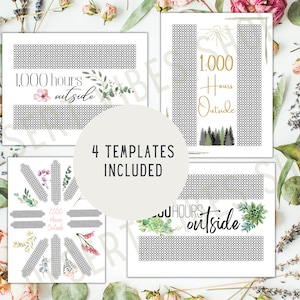 1000 Hours Outside Tracker Template - Digital Outdoor Activity Tracker ...