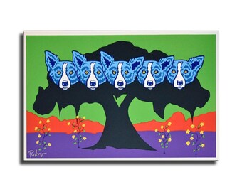 Blue Dog Rodrigue Poster - Etsy