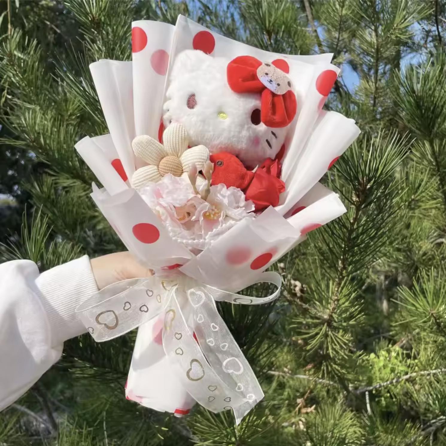 Valentine's Day Hello Kitty & My Melody Plush Bouquet – Bouquet With ...