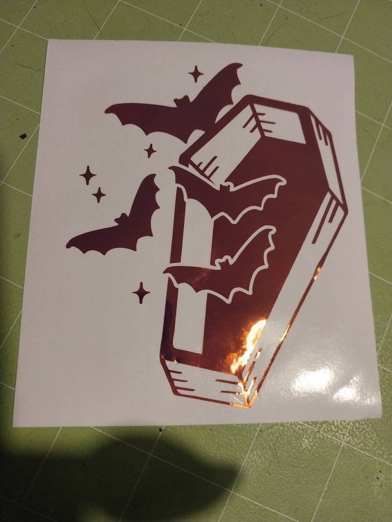 Batty Coffin Decal - Etsy