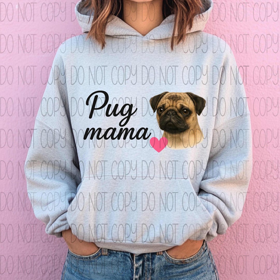 Pug Mama PNG: Dog Mom Life Sublimation Design Download - Etsy