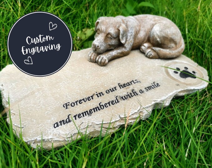 Pet Memorial Stone, Pet Memorial Garden Stone, Dog Memorial Stone, Pet ...