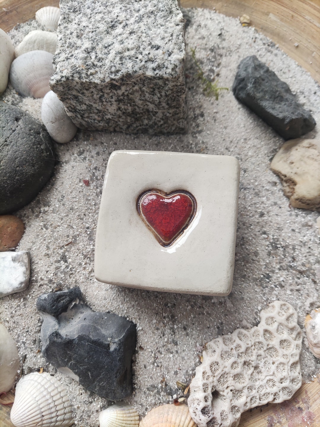 Small Ceramic Heart Paving Stone // Paths and Garden // Winter-proof ...