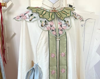 Chinese Hanfu Accessories, Yunjian Garment Collar, Embroidered Cloud ...