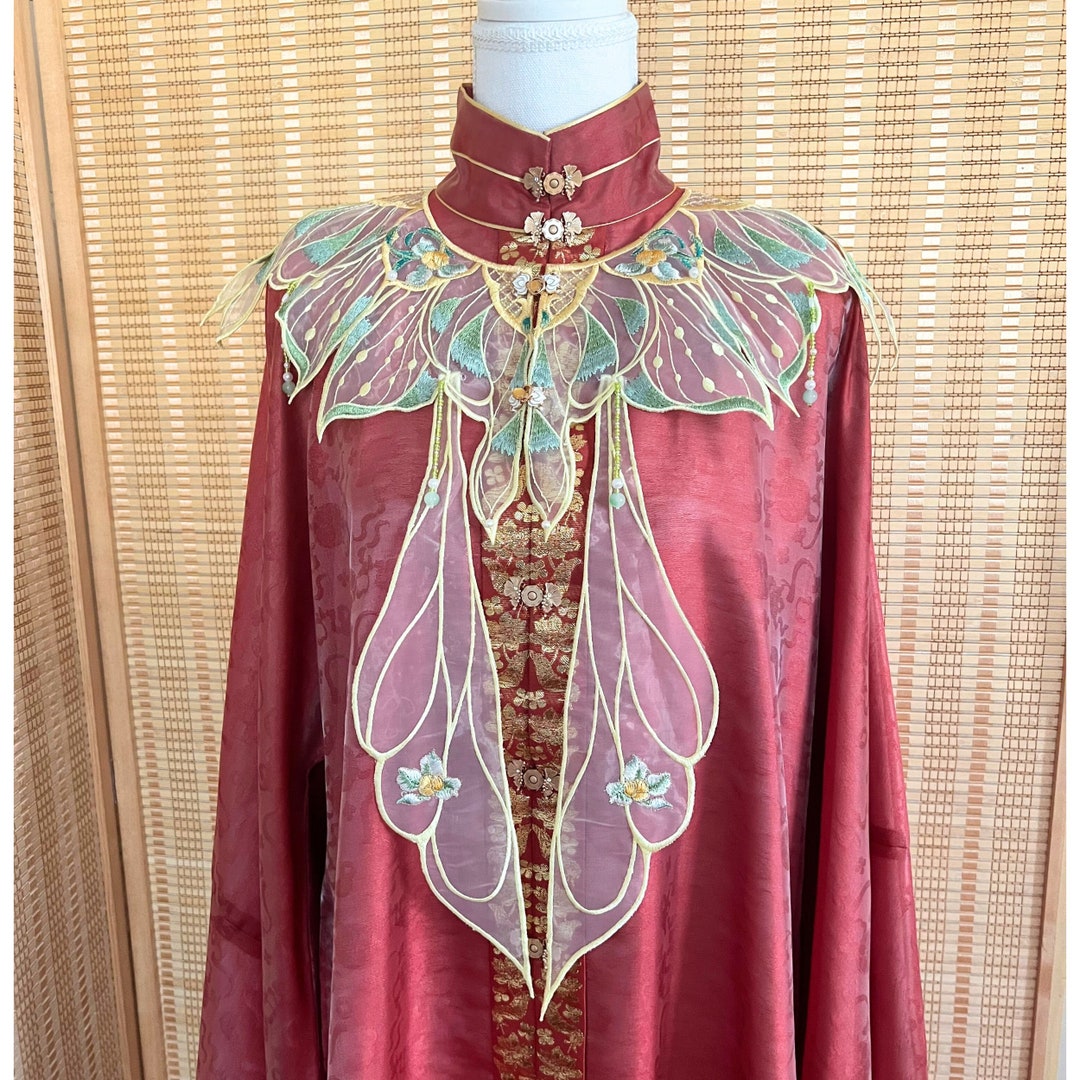 Chinese Hanfu Accessories, Bead Tassels, Cloud Shoulder, Embroidered ...