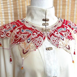 Hanfu Accessories, Chinese Yunjian Collar, Embroidered Cloud Shoulder ...