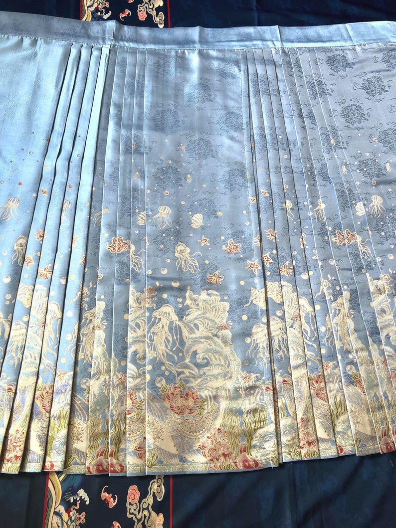 Clearance, Chinese Women Hanfu, Gold Thread Hanfu, Ma Mian Skirt, Horse ...