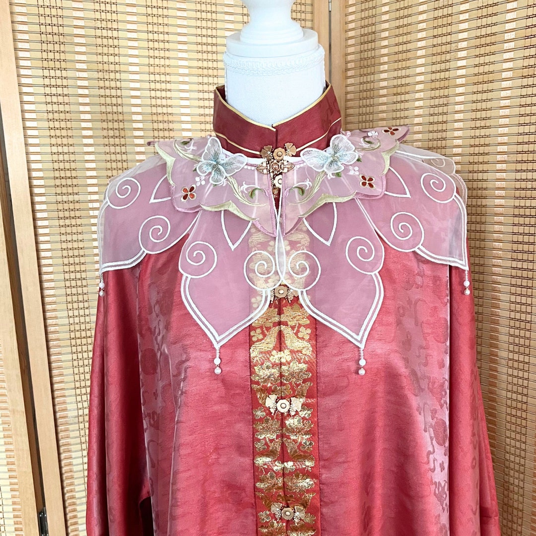 Chinese Hanfu Accessories, Bead Tassel, Cloud Shoulder, Embroidered ...