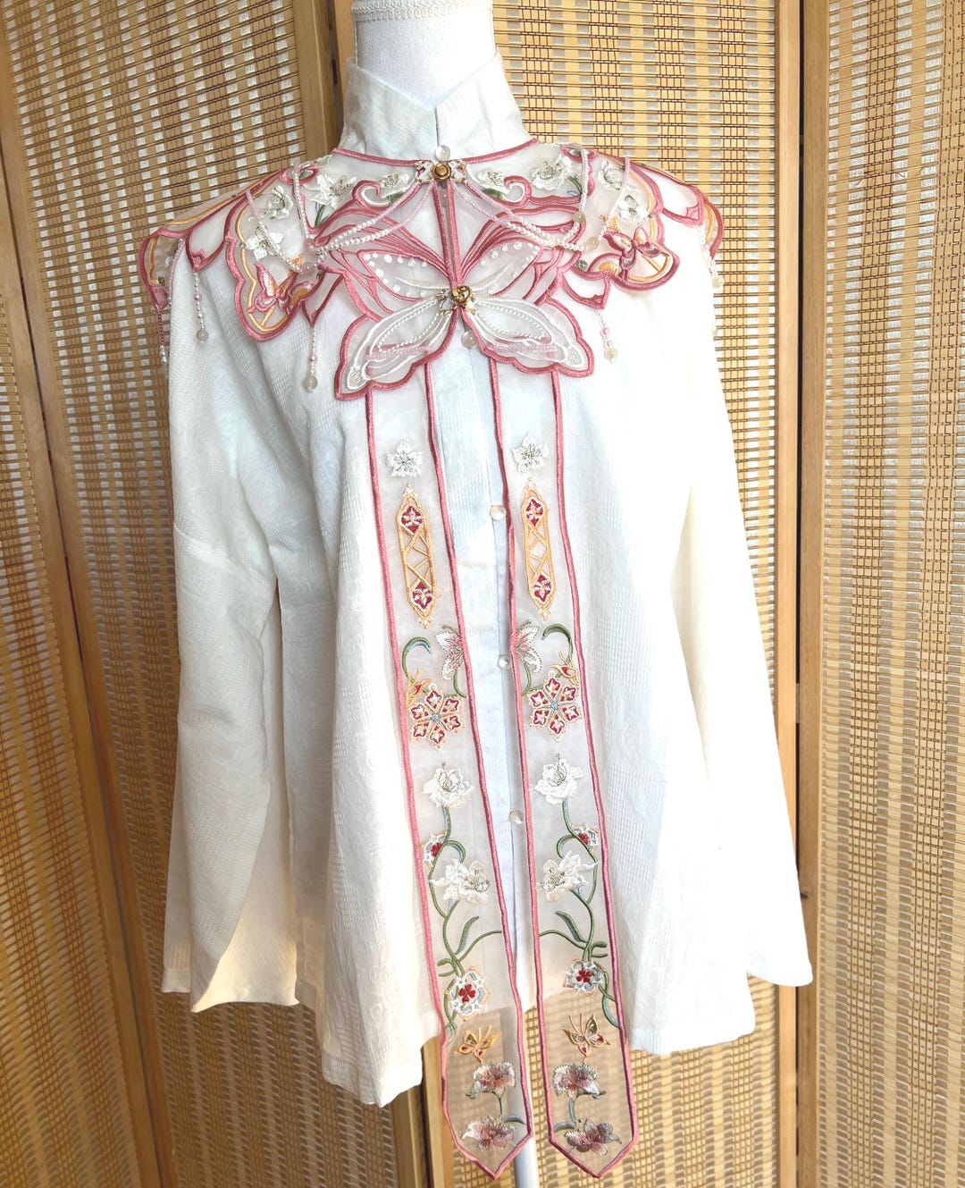 Traditional Applique, Chinese Hanfu Accessories, Bead Tassels, Cloud ...