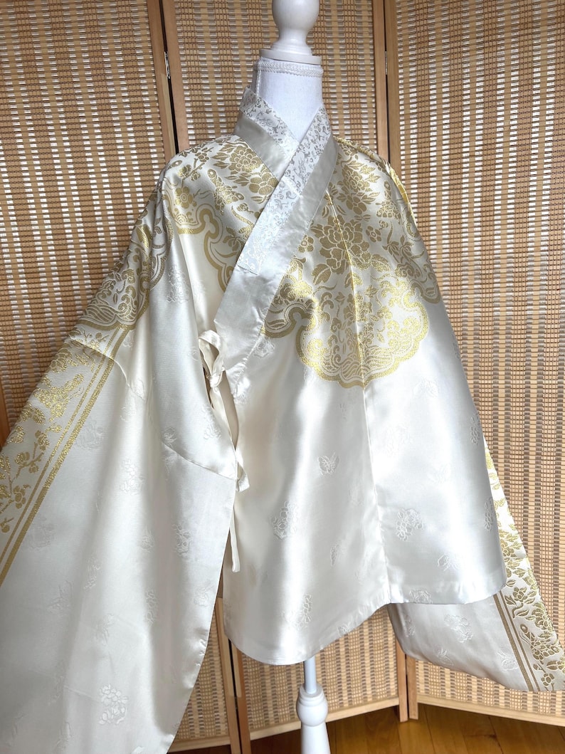 Traditional Women Hanfu, Gold Thread Hanfu Top, Elegant Brocade Hanfu ...