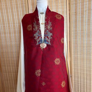 Holiday Gift, Chinese Traditional Clothing, Ming Dynasty Bijia, Red ...
