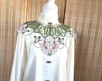 Chinese Hanfu Accessories, Yunjian Garment Collar, Embroidered Cloud ...