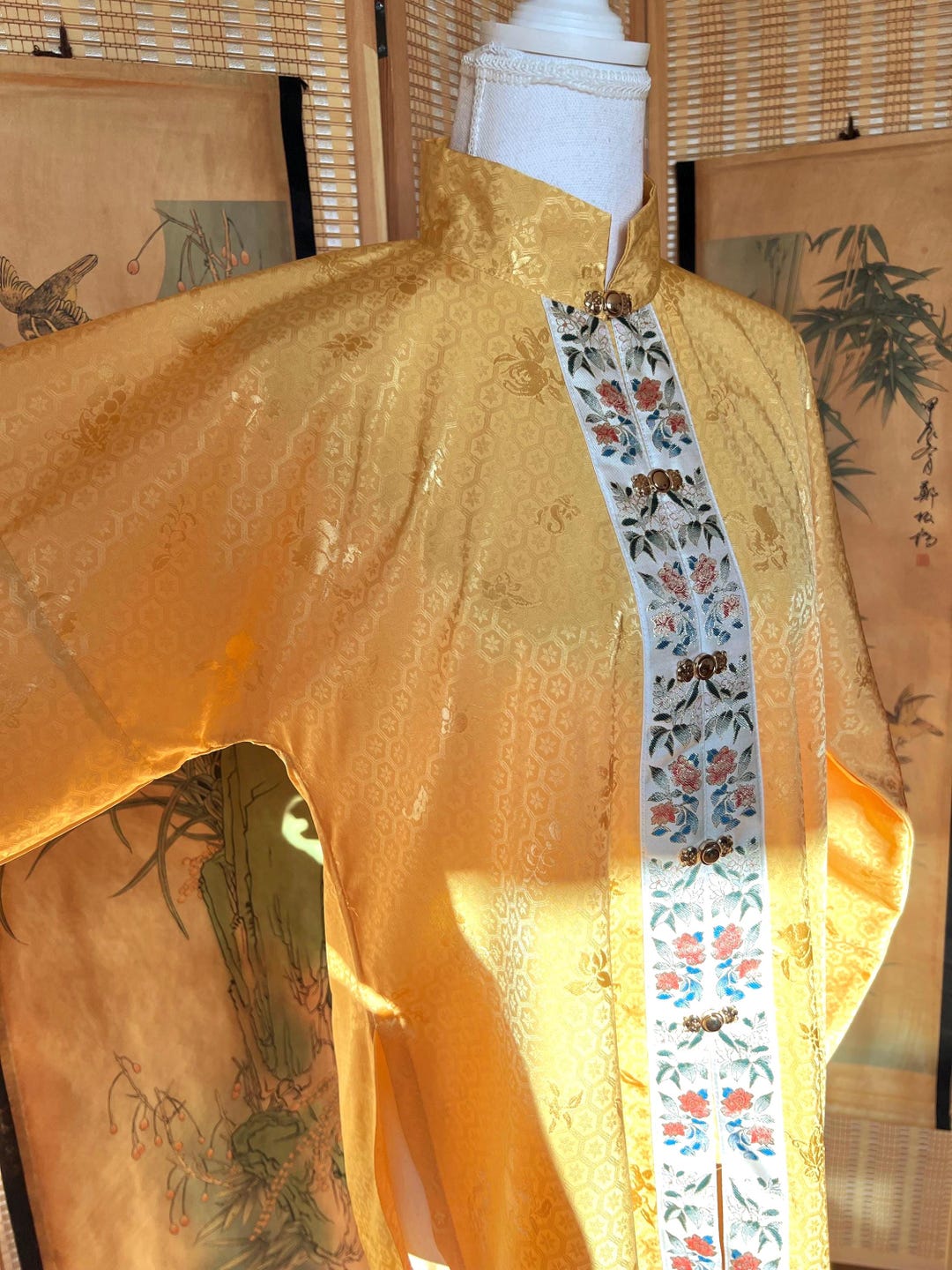 Chinese Hanfu Clothing, Elegant Yellow Hanfu Top, Traditional Women ...
