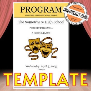 Theatre Program, 2 Sheets 8 Pages, Canva Template, Theater Director ...