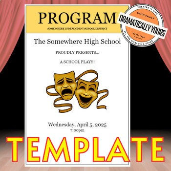 Theatre Program, 2 Sheets 8 Pages, Canva Template, Theater Director ...